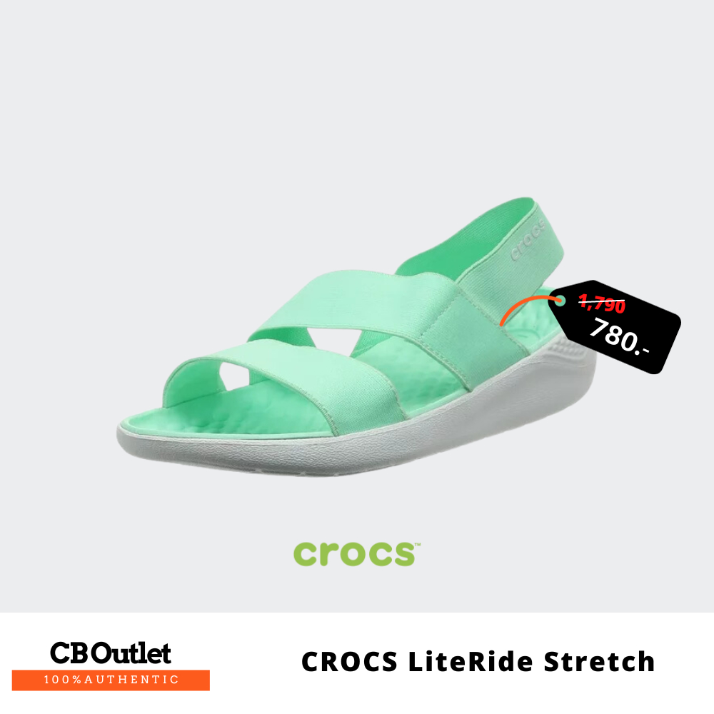 รองเท้าแตะรัดส้นผู้หญิง CROCS LITE STRETCH SANDAL 206081-3TP | Shopee ...