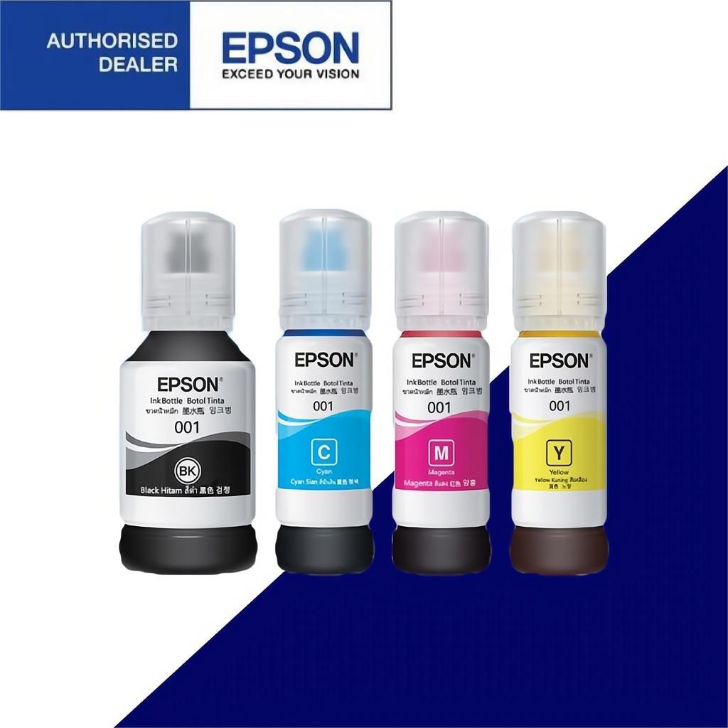 หมึก EPSON 001 ของแท้มีกล่อง T03Y100/ T03Y200/ T03Y300/ Y03Y400 ...