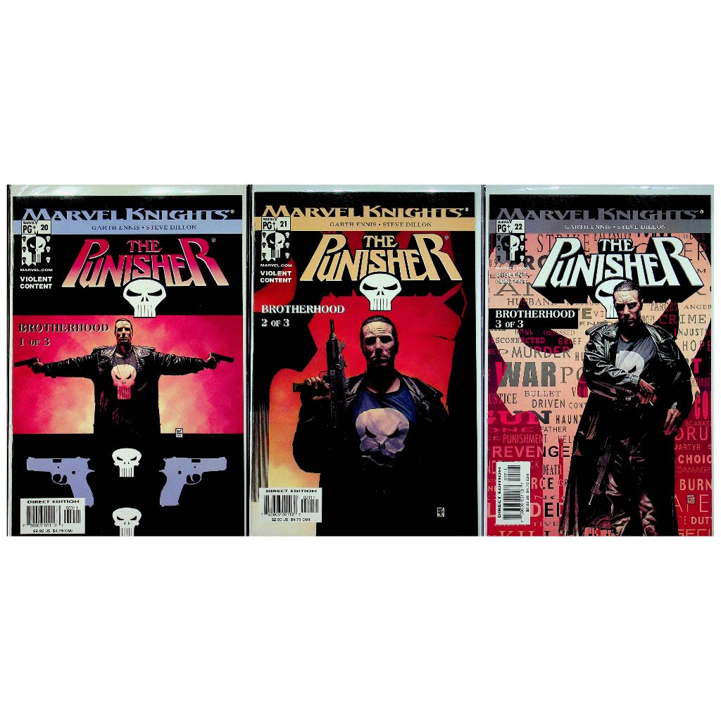 The Punisher #20-22 Brotherhood 1-3 เซ็ท 3 เล่ม หนังสือการ์ตูนภาษา ...