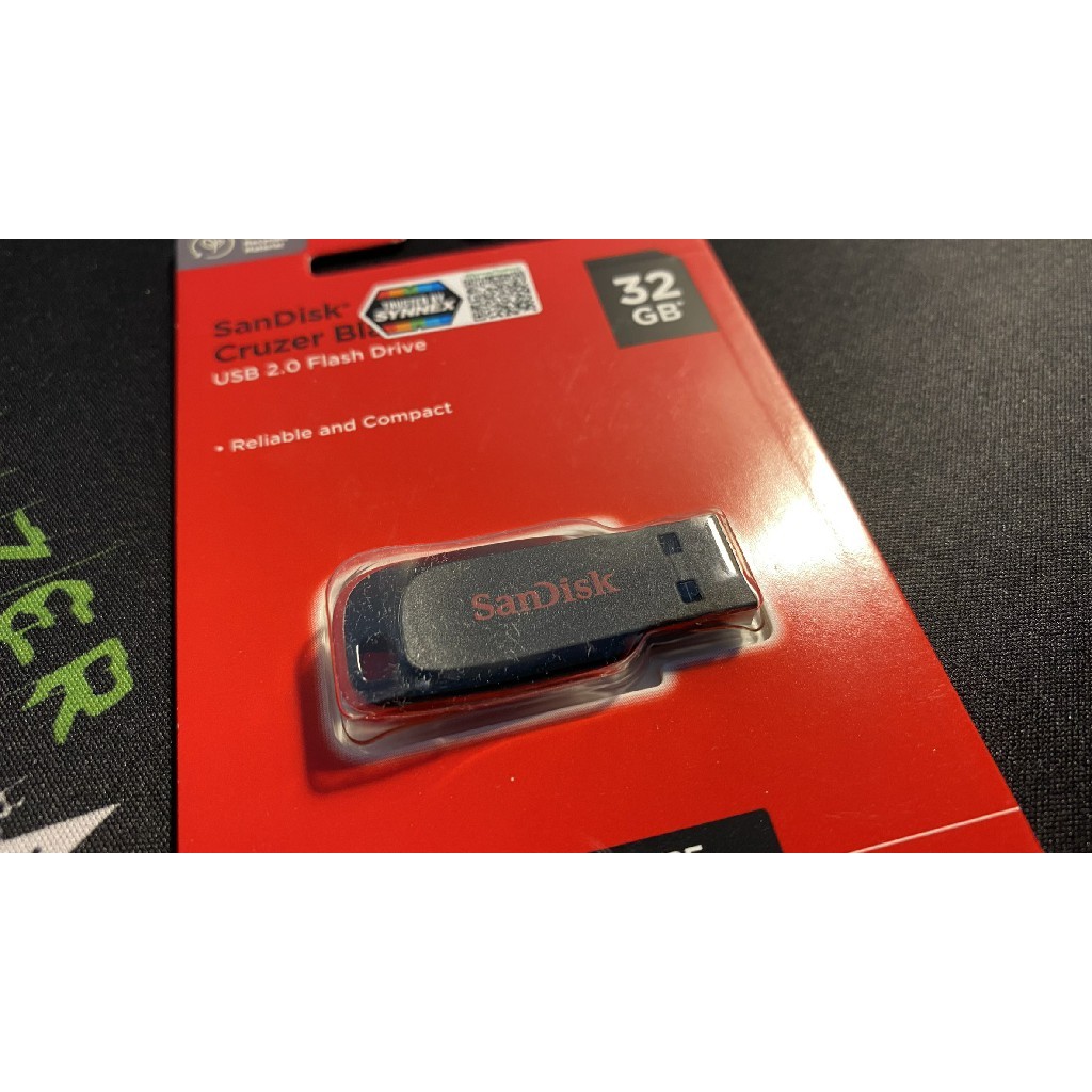 SANDISK FLASHDRIVE 32GB BLACK แฟลชไดร์ฟ SANDISK ความจุ 32GB สีดำ ...