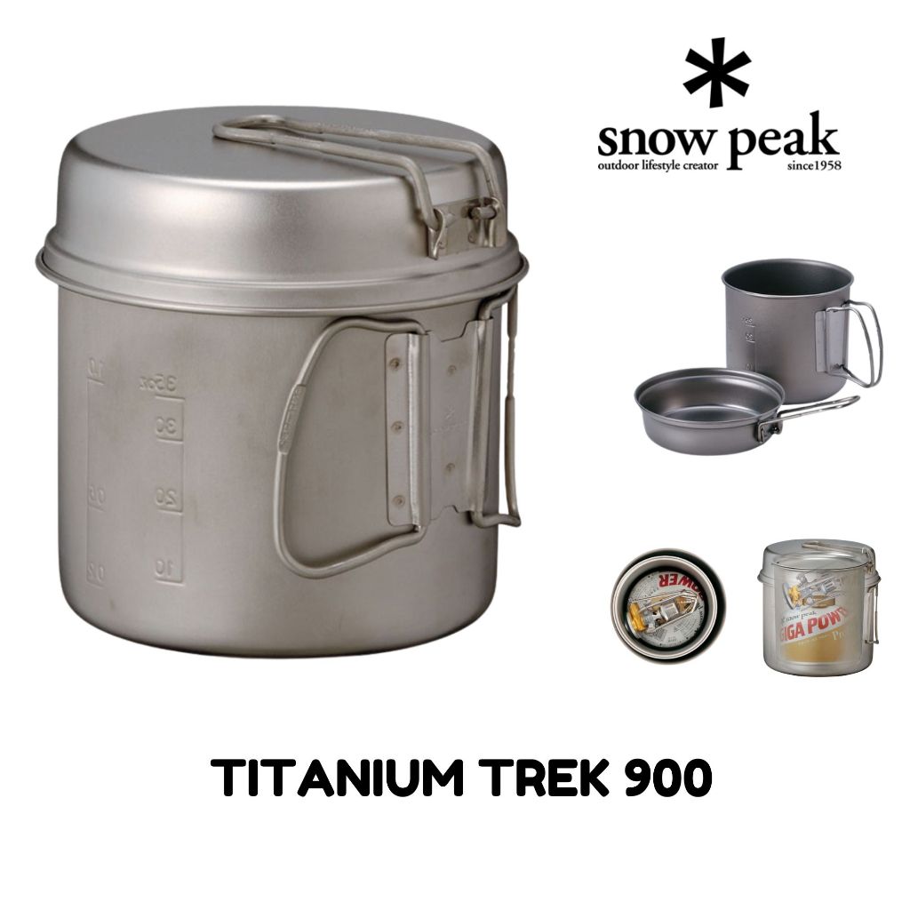 ชุดหม้อไททาเนียม Snow Peak Titanium TREK 900 / 1400 SCS-008T พร้อมส่ง ...