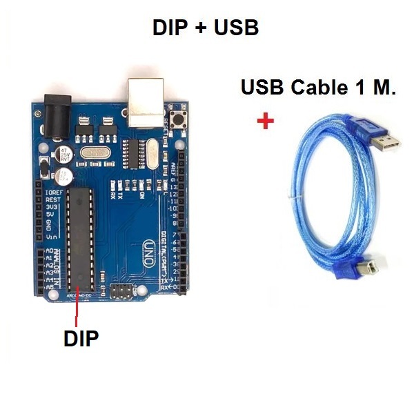 Arduino Uno R3 Compatible (CH340 Driver) พร้อมสาย USB Cable 100 cm ...