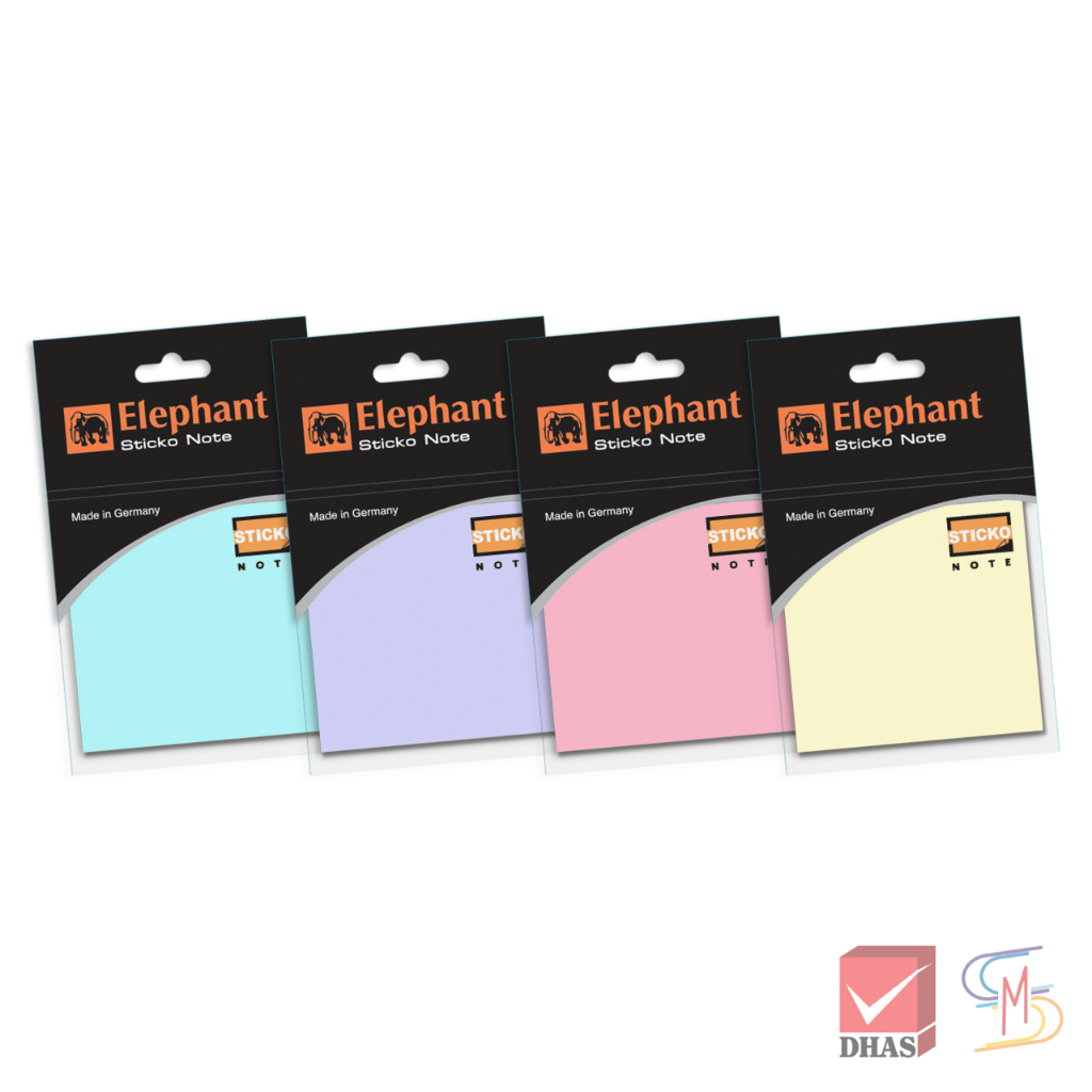 Elephant ตราช้าง กระดาษโน๊ต กระดาษโน๊ตกาวในตัว Post It พาสเทล 3X3 นิ้ว ...
