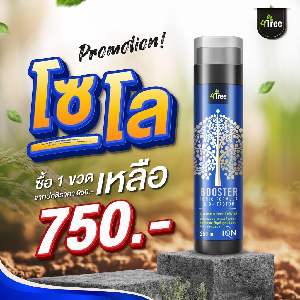ส่งฟรี!! 4TREE BOOSTER โฟร์ทรี บูสเตอร์ ผลิตภัณฑ์เสริมอาหารสำหรับพืช ผลิตด้วยนวัตกรรมใหม่ล่าสุด ...