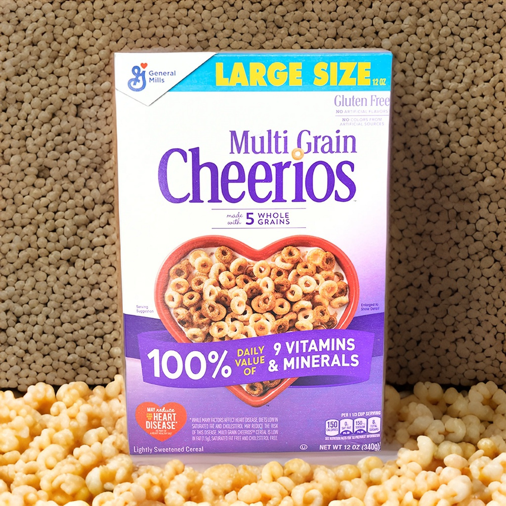 Multi Grain Cheerios Cereal 340g ธัญพืชสำเร็จรูป ซีเรียล อาหารเช้า ...
