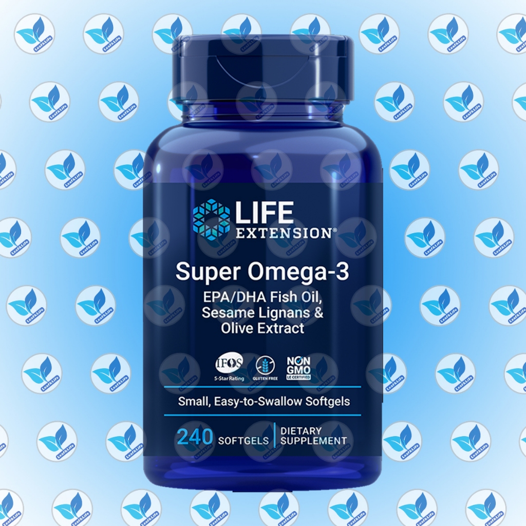 Life Extension Super Omega-3 EPA/DHA Fish Oil, Sesame Lignans & Olive Extract / 60 , 120 ...