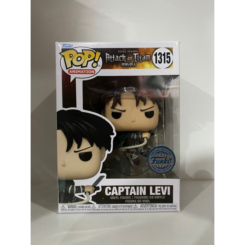 Funko Pop Captain Levi Attack On Titan Exclusive 1315 กล่องมีรอยยับ ...