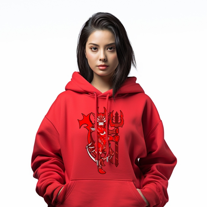 HOODMAN เสื้อฮูด Red devils สีแดงแรงฤทธิ์ | Shopee Thailand