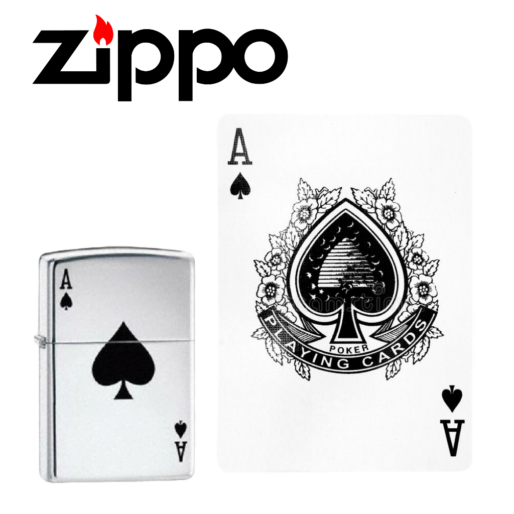 Zippo Lucky Ace of Spade, 100% ZIPPO Original from USA, new and unfired ...