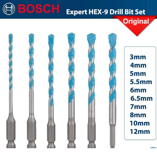 BOSCH HEX-9 hard ceramic Set Mata 3 -12mm อิฐ/กระเบื้อง/แผ่นโลหะ/ไม้และ ...