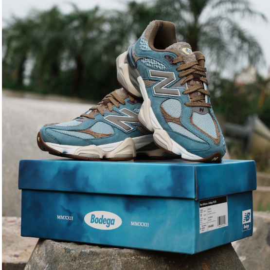 Bodega x New Balance NB 9060 Age of Discovery น้ำเงิน color รองเท้า ...