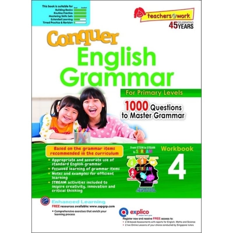 [OnlineLibrary] (Pre order) Conquer English Grammar For Primary LevelsWorkbook 1 -6 | Skill ...