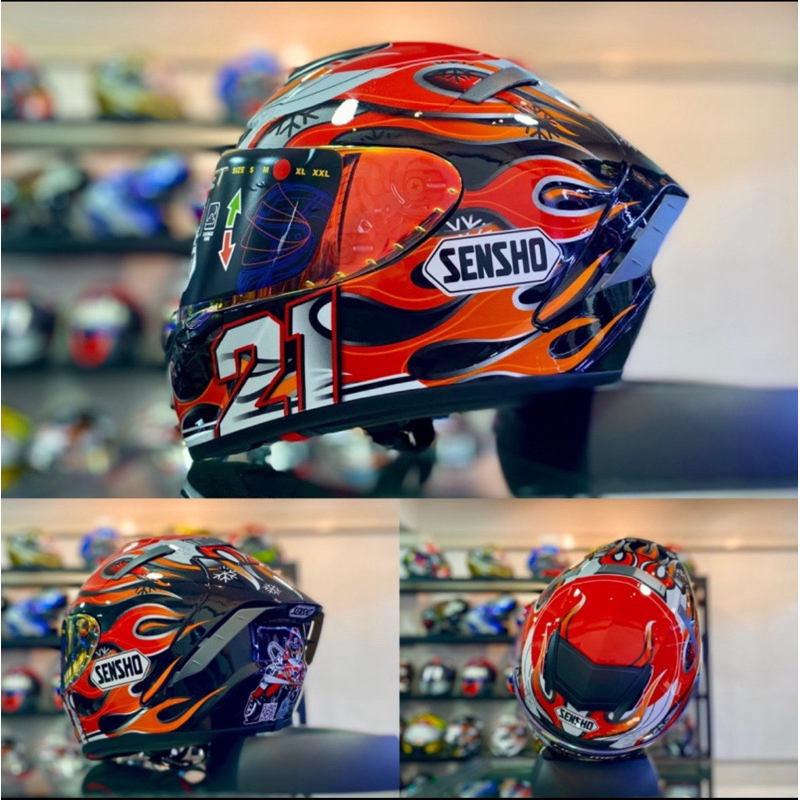 หมวกกันน็อค Sensho Pitbull / Sen (sensho เปลี่ยนชื่อ) | Shopee Thailand