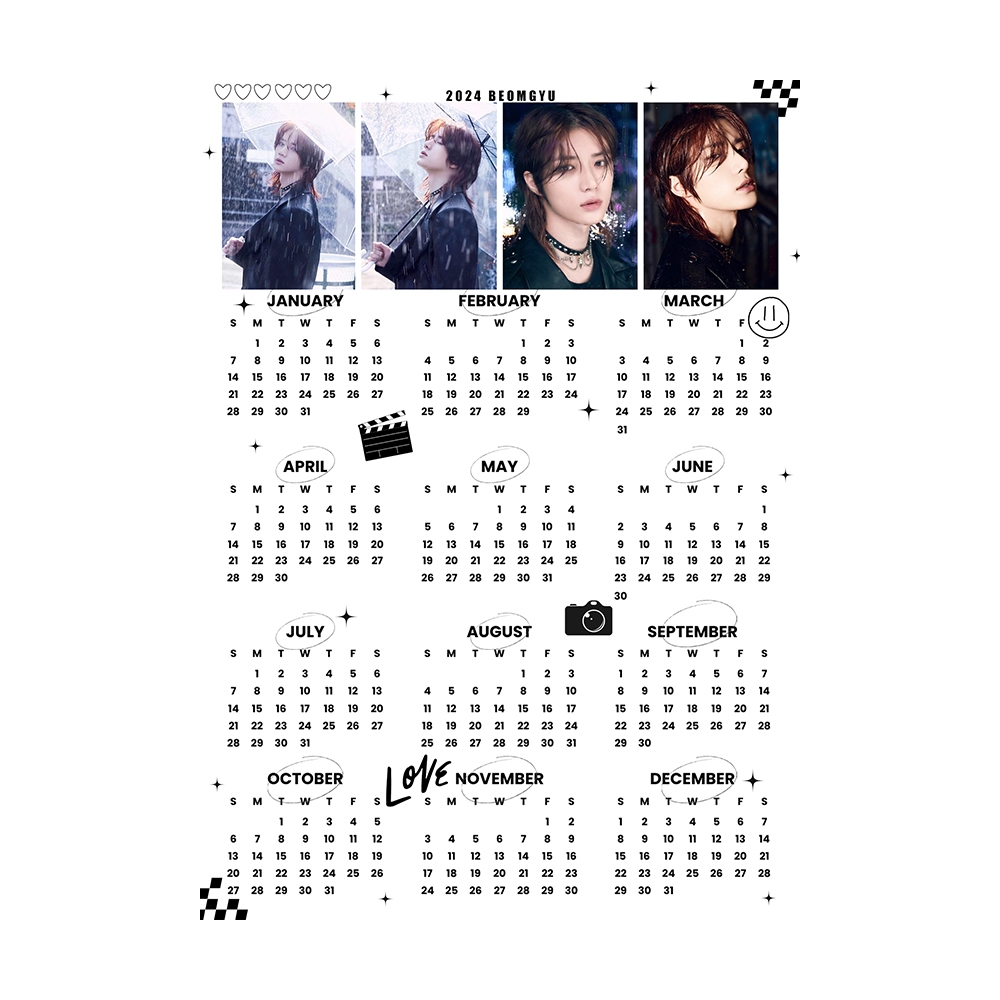 TXT - ปฏิทิน 2567 calendar 2024 kpop ทีบายที TOMORROW X TOGETHER ...