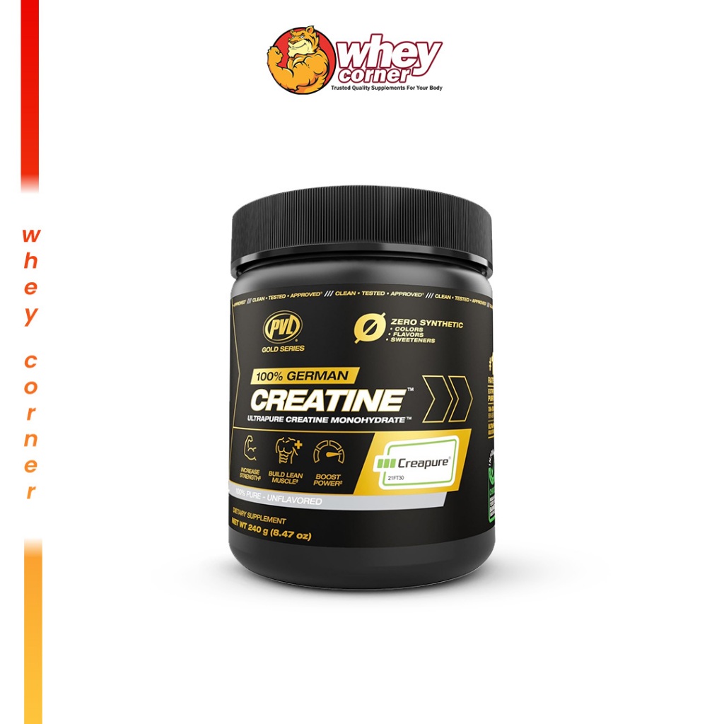 PVL Creapure Creatine Unflavoured 240g - 410g ครีเอทีนแบบผง เพิ่มแรง ...