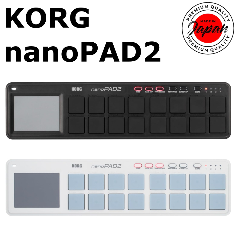 Korg Nanopad2 [Bk/Wh] ตัวควบคุม Midi Usb เปิดใช้งาน Velocity 16-Pad ผลิตเพลง Dtm Compact Black ...