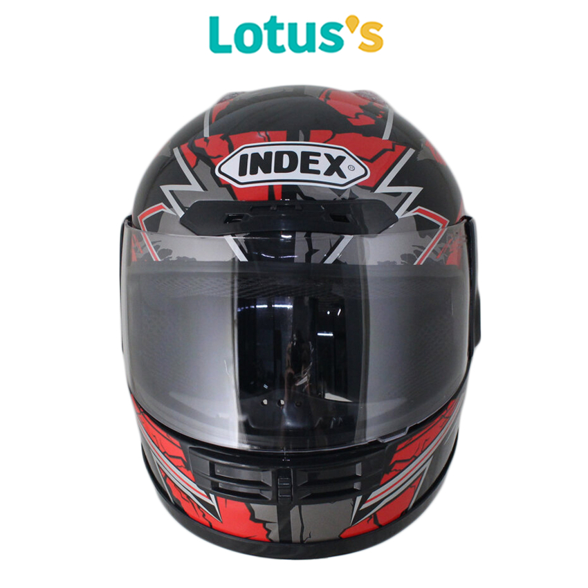 อินเด็กซ์ หมวกกันน็อคเต็มใบ ลายดำ รุ่น 101 คละลาย INDEX FULL FACE ...