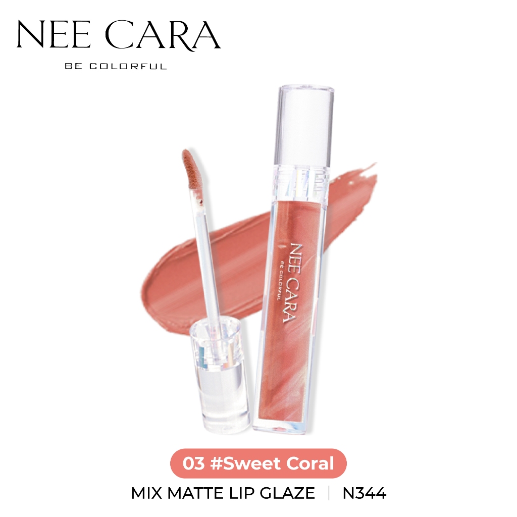 NEE CARA นีคาร่า ลิปแมต ลิปเกรซ MIX MATTE LIP GLAZE | N344 | Shopee ...
