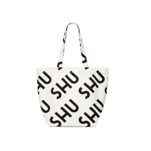 SHU LOGOMANIA CANVAS MEDIUM TOTE BAG - WHITE | Shopee Thailand