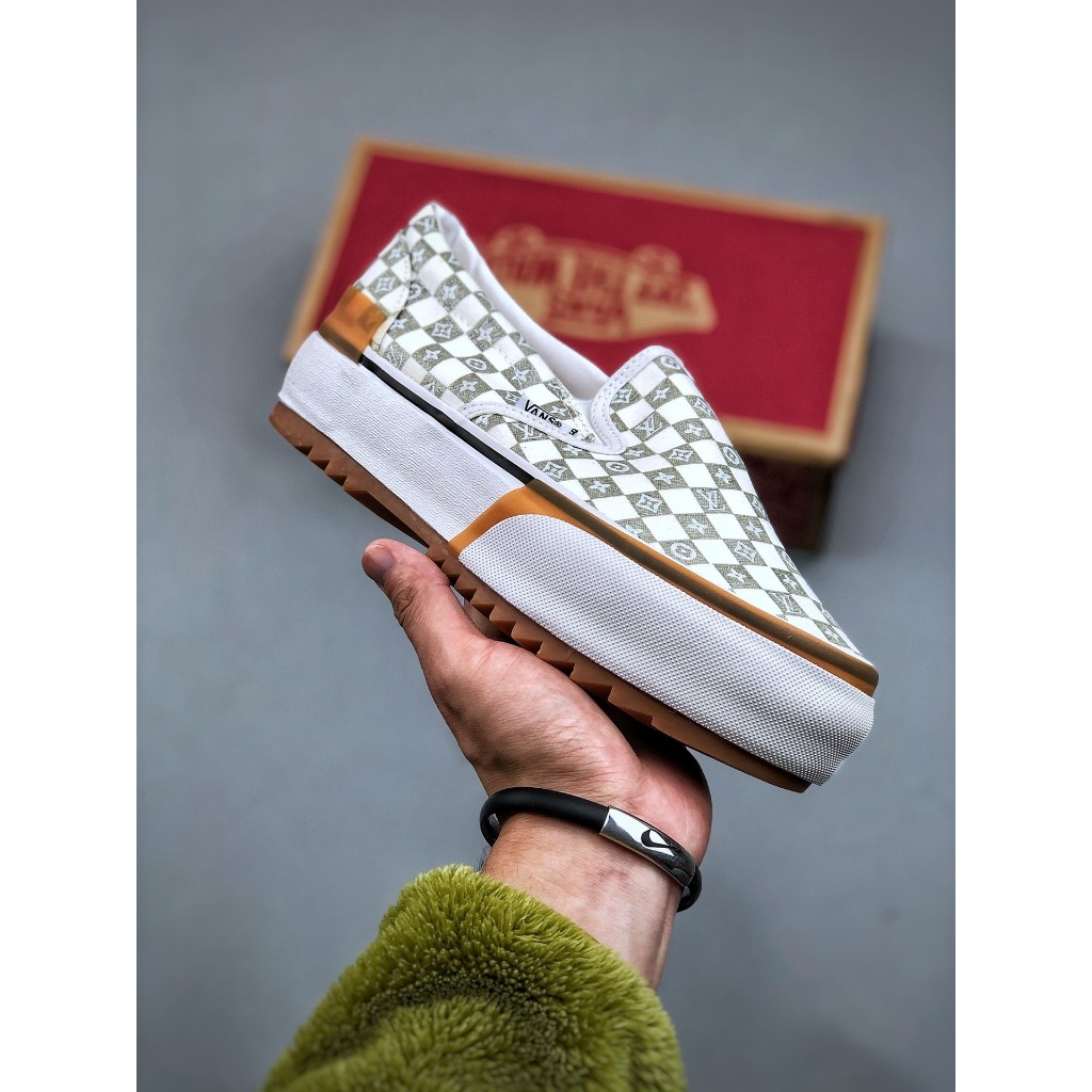 LV Vans X LV รองเท้าสตรี 35-40 ร่วมสีขาว | Shopee Thailand