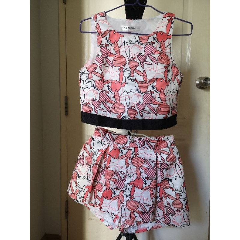 มือสอง - Naricha - ชุดเซ็ทลายเพลบอย - Size M | Shopee Thailand