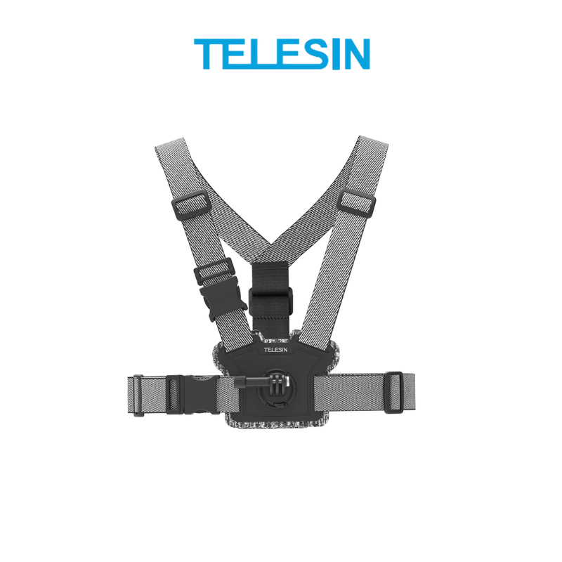 Telesin Chest Strap Front Rear Double Body Mount for Action Cameras ...