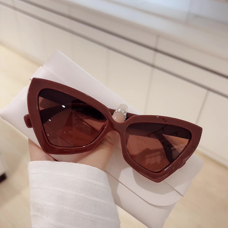 พร้อมส่ง ️แว่นตากันแดดสีดำY2KตาแมวUV400ป้องกันรังสียูวีสไตล์วินเทจเกาหลีสำหรับผู้หญิงและผู้ชาย ...