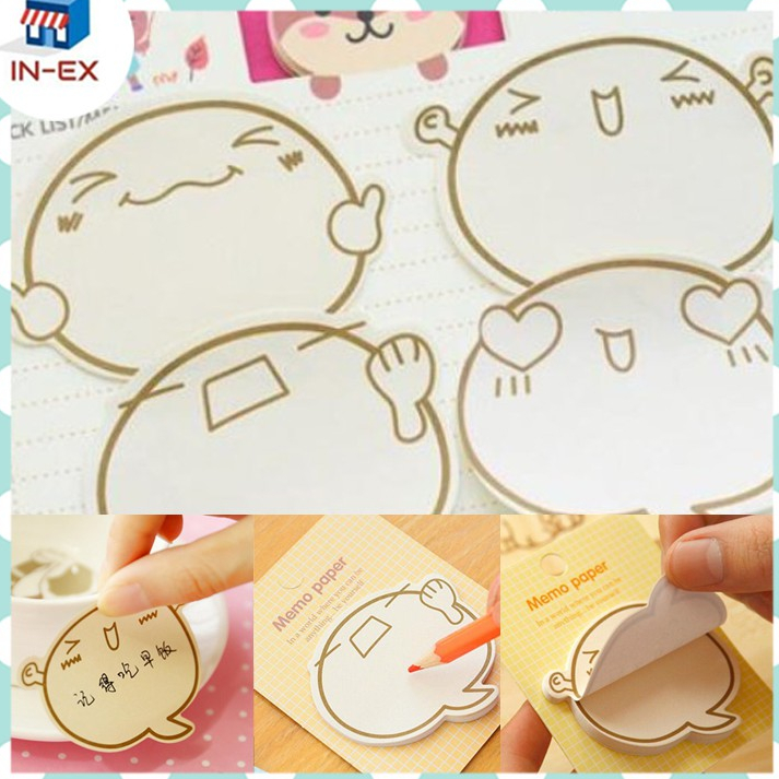 INEXSHOP - (1 ชิ้น) โพสอิท คละแบบ โพสอิท Sticky note กระดาษโน๊ต emote ...