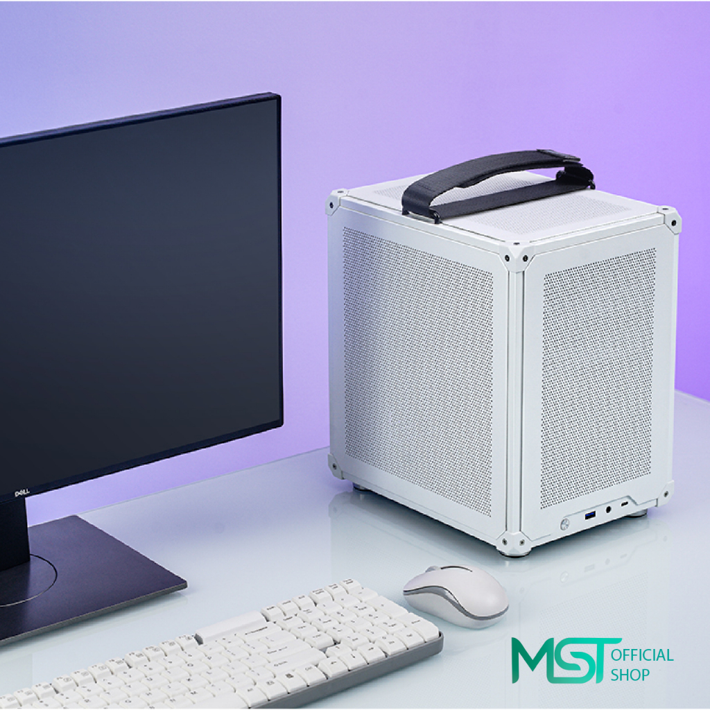 JONSBO C6 Handle Black เคสคอมพิวเตอร์ รองรับเมนบอร์ด ITX / M-ATX PSU ATX สีขาว สีดำ มีหูจับ ...