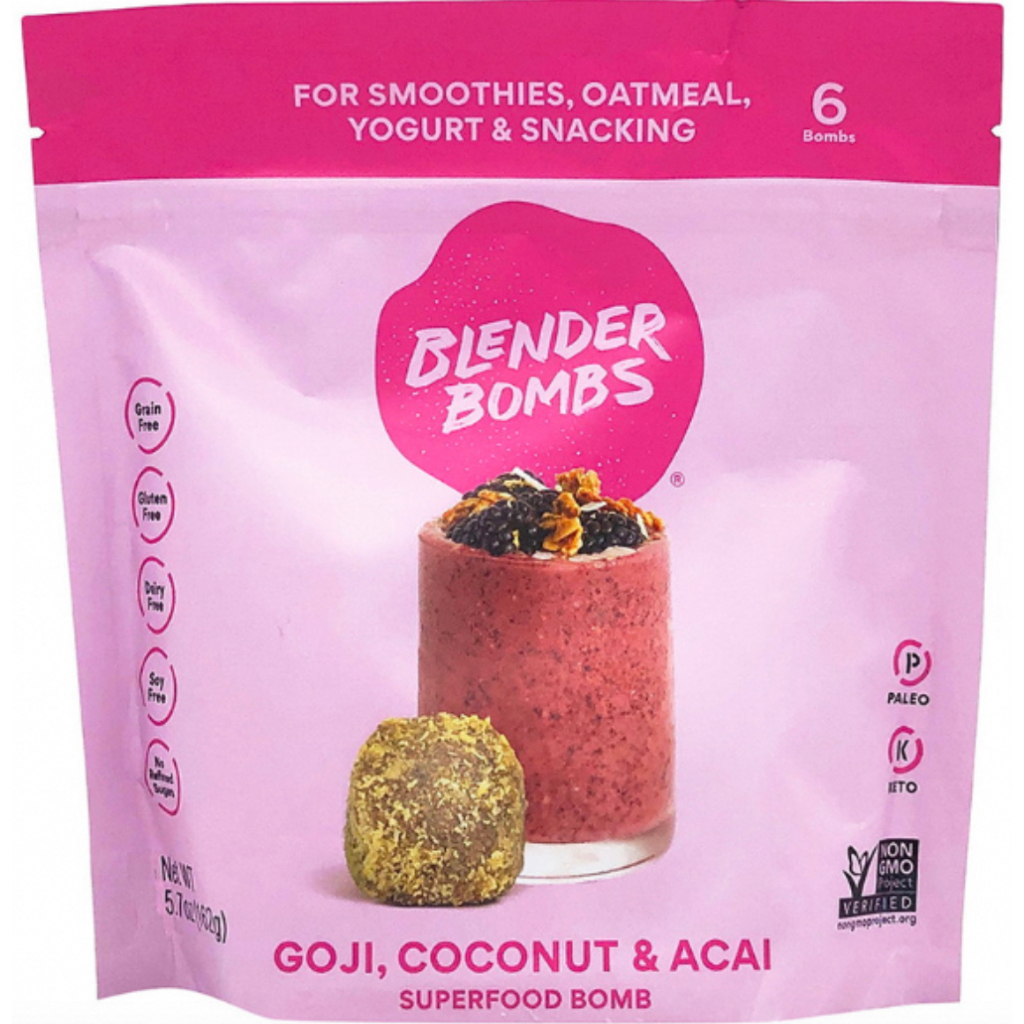 Blender Bombs Goji Coconut Acai Superfood Booster for Smoothies (6 pcs ...