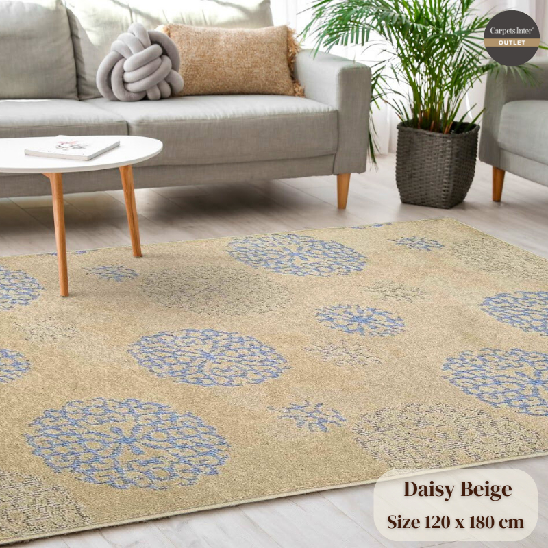 Carpets Inter พรมรุ่น Daisy-Beige ขนาด 120×180 cm พรมแต่งบ้าน พรมห้องรับแขก พรมRug พรมห้อง ...