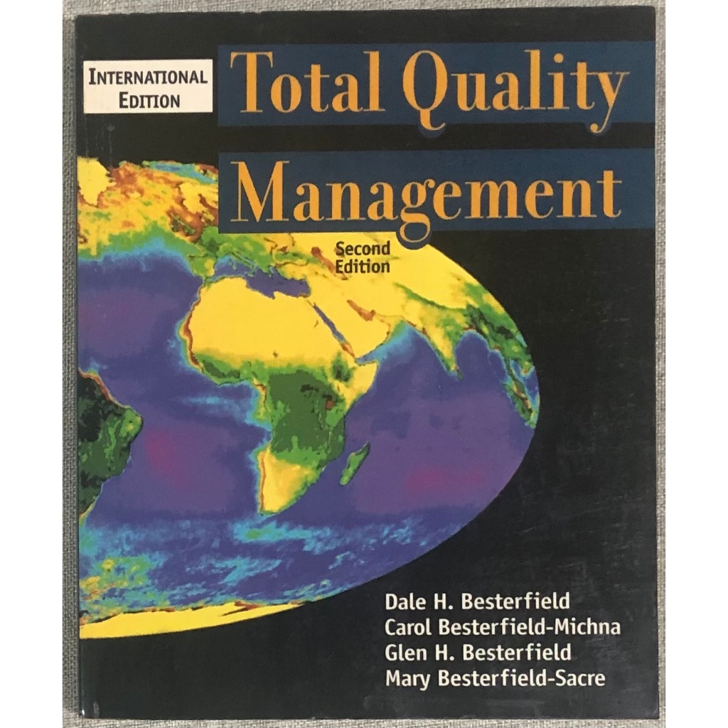 Total Quality Management International Edition Booked by Besterfield ...