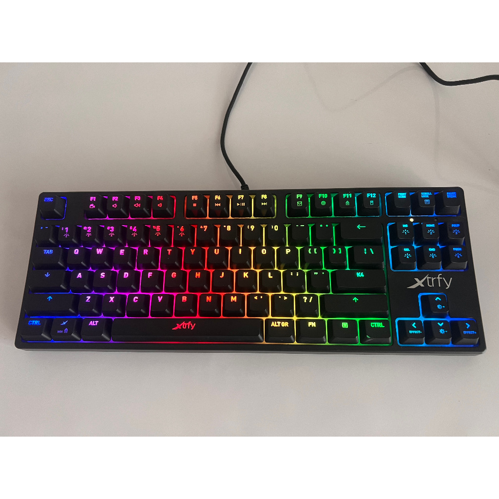 Xtrfy K4 RGB, Tenkeyless TKL Gaming keyboard, US/THAI 87 -Black ...