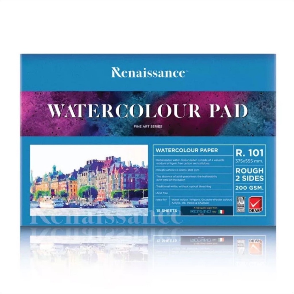 สมุดวาดเขียน เรนาซองซ์ Renaissance R-201 R-202 R-205 ผิวเรียบ/หยาบ 200 แกรม (ขนาดเทียบเท่าA2 ...