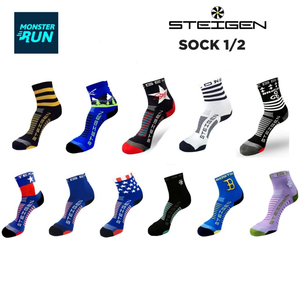 ถุงเท้าวิ่ง STEIGEN HALF LENGTH SOCKS 1/2 ONE SIZE FIT ALL | Shopee ...