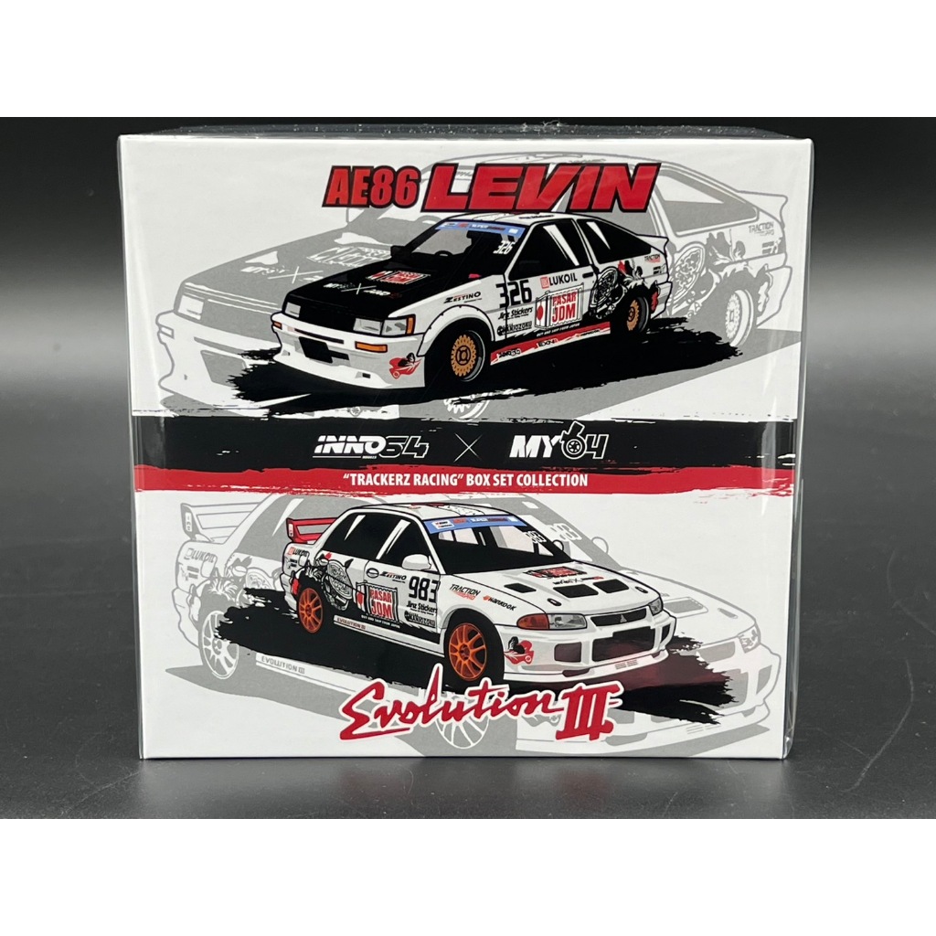 INNO64 Malaysia Special models. RACING" & MITSUBISHI LANCER EVOLUTION III "TRACKERZ RACING" Box ...