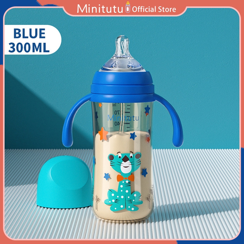 Minitutu 3 IN 1 ขวดนมสำหรับทารก Pigeon สไตล์เดียวกัน 240ml/300ml PP คอกว้าง BPA Free | Shopee ...