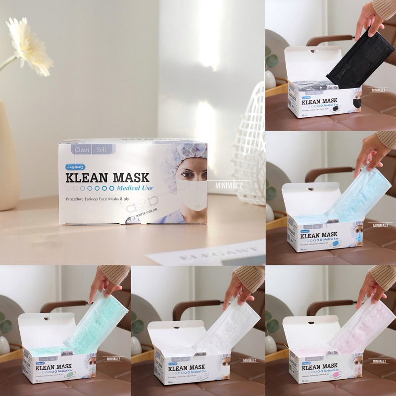 ส่งไว💥 ล็อตใหม่ 5 สี Klean Mask กันฝุ่นPM2.5 LONGMED หน้ากากอนามัยทาง ...