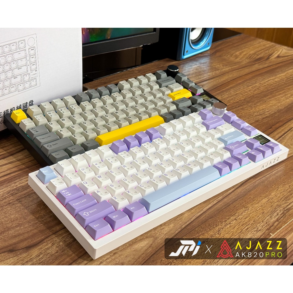 คีย์บอร์ดเกมมิ่ง AJAZZ AK820 PRO ไร้สาย Hotswap 82 ปุ่ม จอ TFT ...