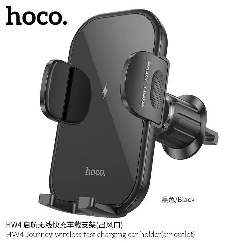 Hoco HW4 Wireless Fast Charge Car Holder Air Outlet ที่จับโทรศัพท์มือถือในรถยนต์ระบบชาร์จไร้สาย ...
