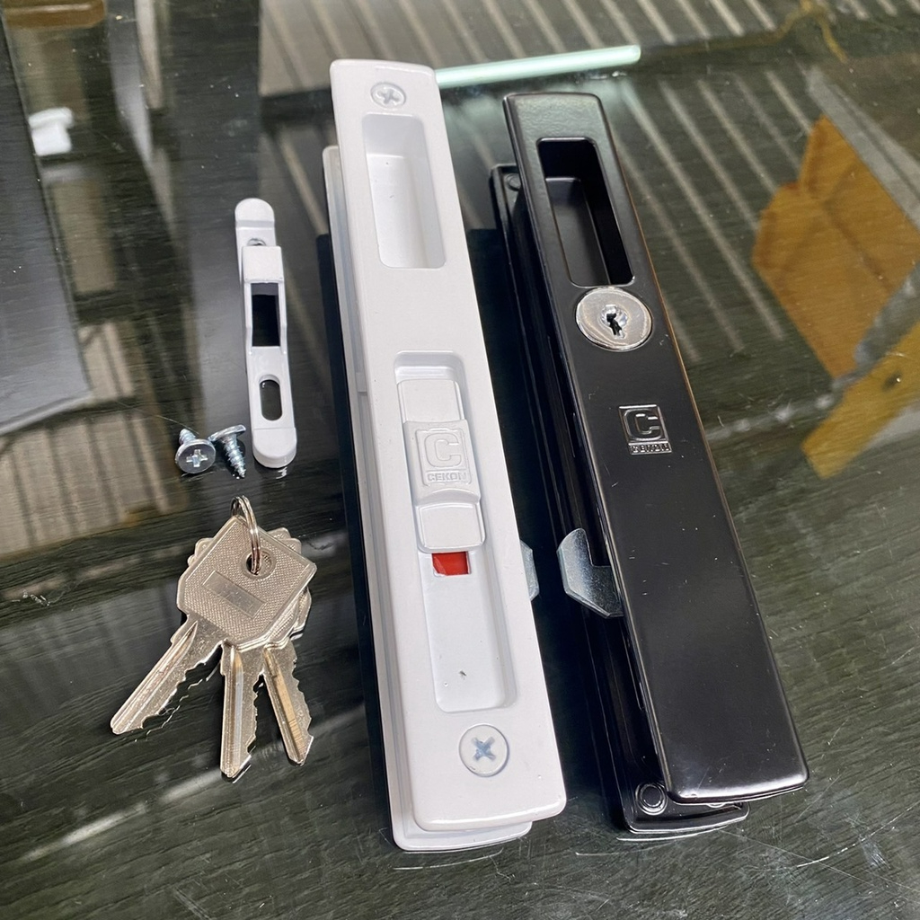 มือจับบานเลื่อน CEKON จับล็อค+กุญแจ มือจับคลิกล็อค คลิกล็อครุ่นใหญ่ประกบกุญแจ | Shopee Thailand