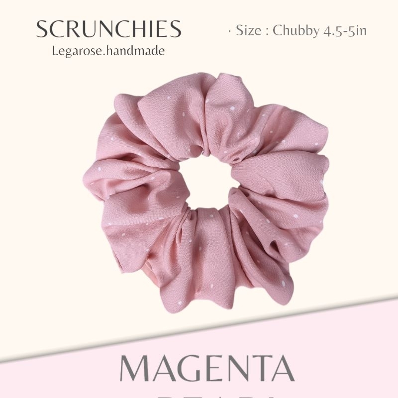SCRUNCHIES MAGENTA WOOL PEACH-ยางมัดผมน่ารักๆ / ยางรัดผมโดนัท | Shopee ...