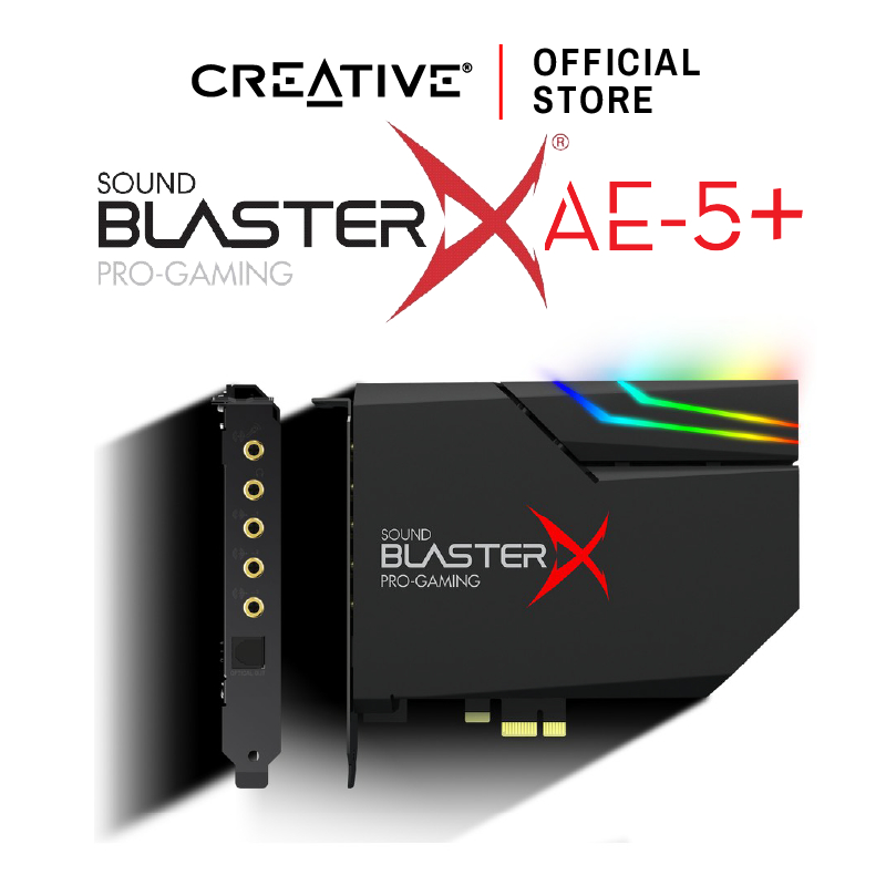 CREATIVE Sound Blaster AE-5 Plus Internal Sound Card ซาวด์การ์ดรองรับ 5.1 พร้อมไฟ RGB ปรับแต่ง ...