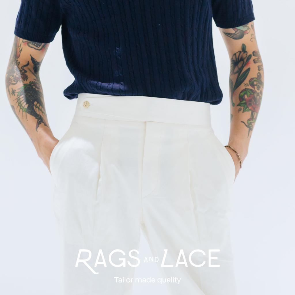 Rags and Lace กางเกง Gurkha ผ้า cotton สี Offwhite | Shopee Thailand