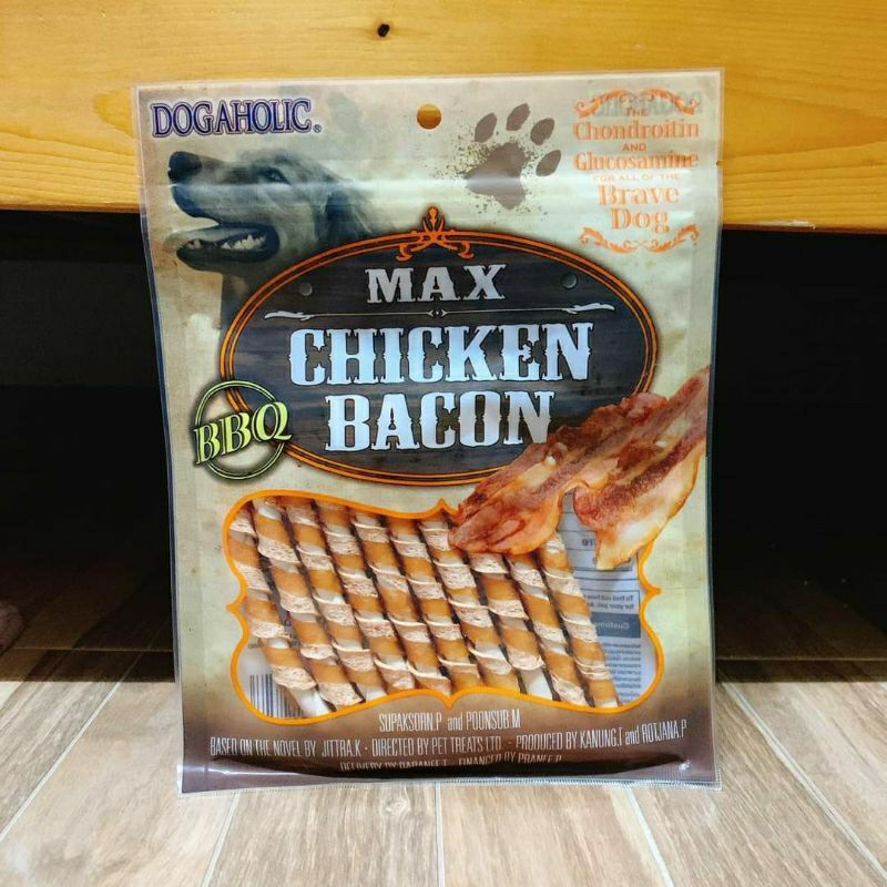 ขนมหมา ขนมสุนัข ชิกเก้นเบคอน มี 4 แบบ Max chicken bacon ด็อกอะโฮลิค ...