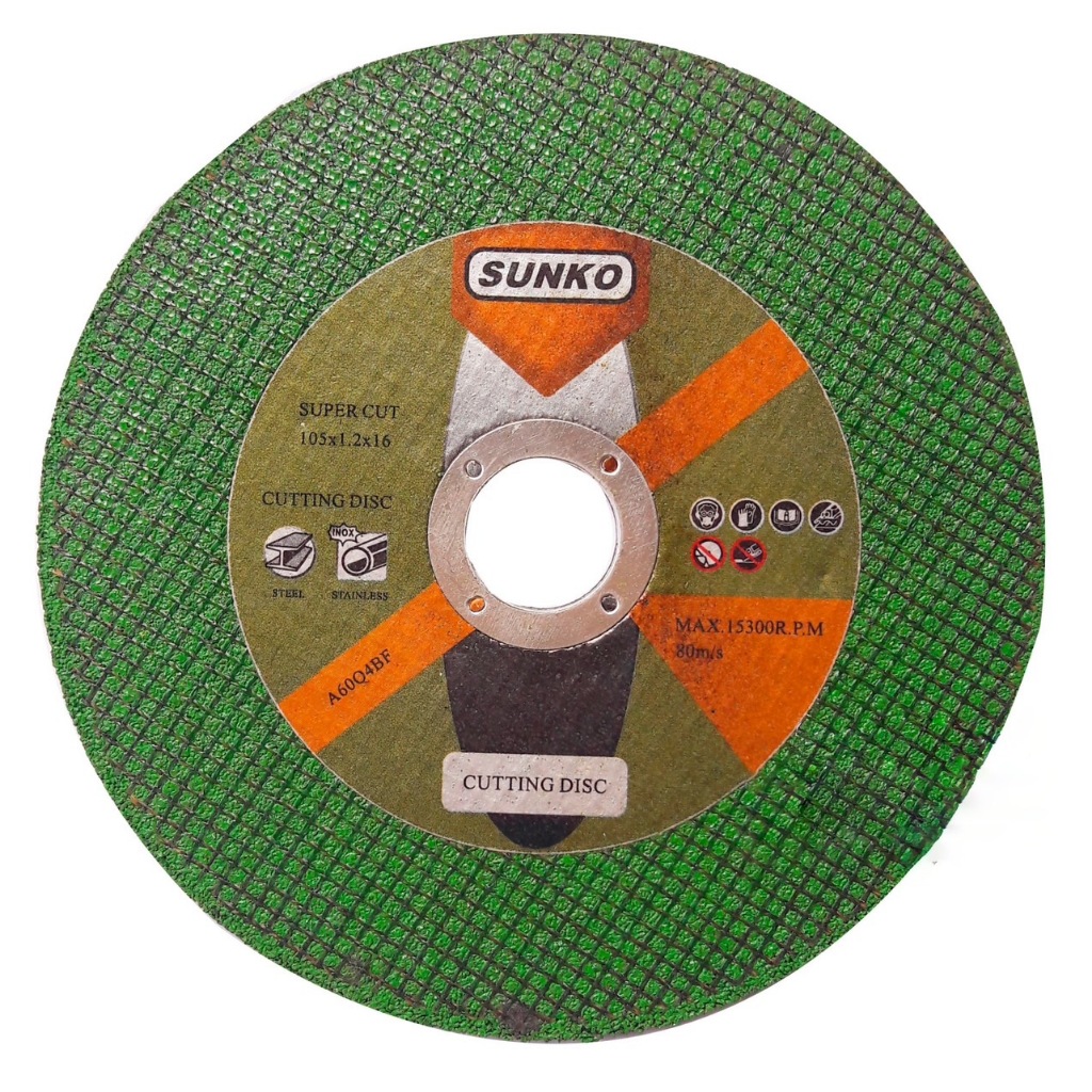 SUNKO แผ่นตัด ขนาด 4 นิ้ว สำหรับเหล็ก/สแตนเลส แบบบาง ใบตัด 4" แผ่นตัด ...