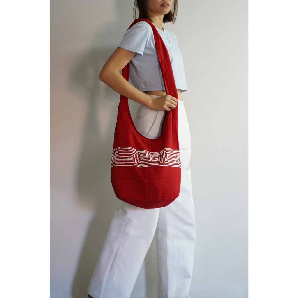 กระเป๋าย่าม ผ้าม้ง มีซิป Fisherman, Shoulder, Messenger, Yam Bag ...