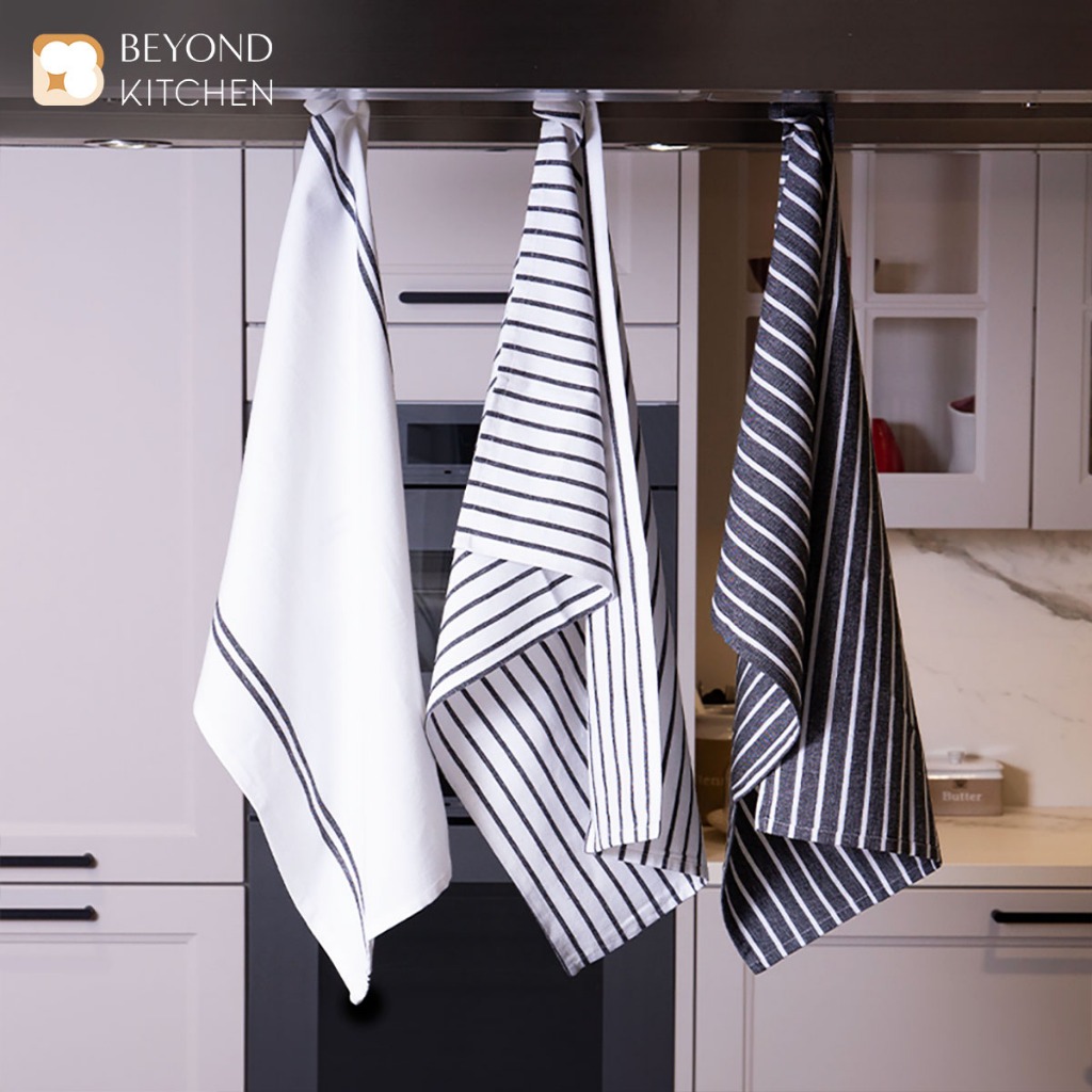 ผ้าเช็ดแก้ว ผ้าเช็ดอเนกประสงค์ BEYOND KITCHEN รุ่น BEfit (3ผืน/ห่อ) ขนาด 18"x28" | Shopee Thailand