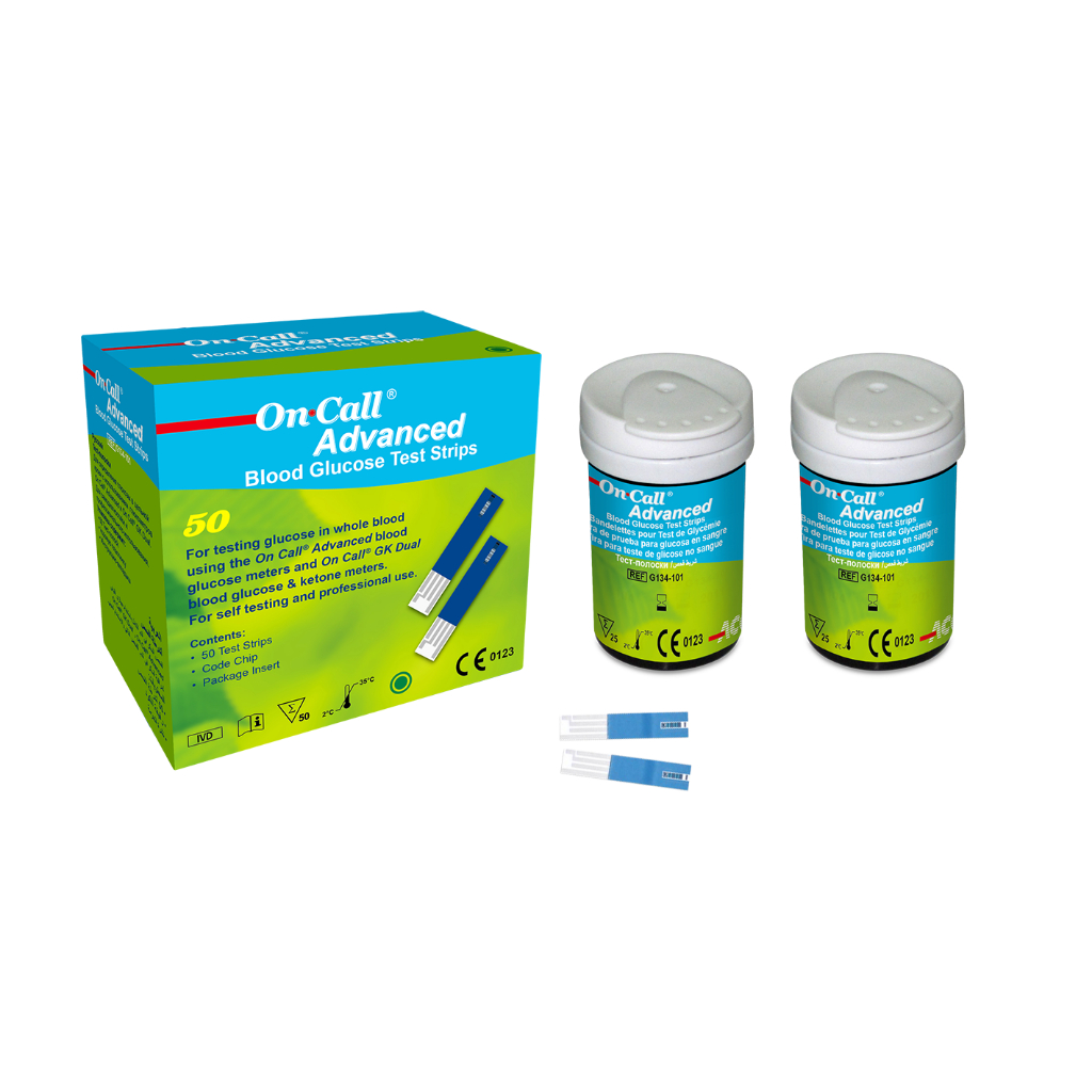 แผ่นตรวจน้ำตาล On Call Advanced 50 ชิ้น (กระปุก) | Shopee Thailand