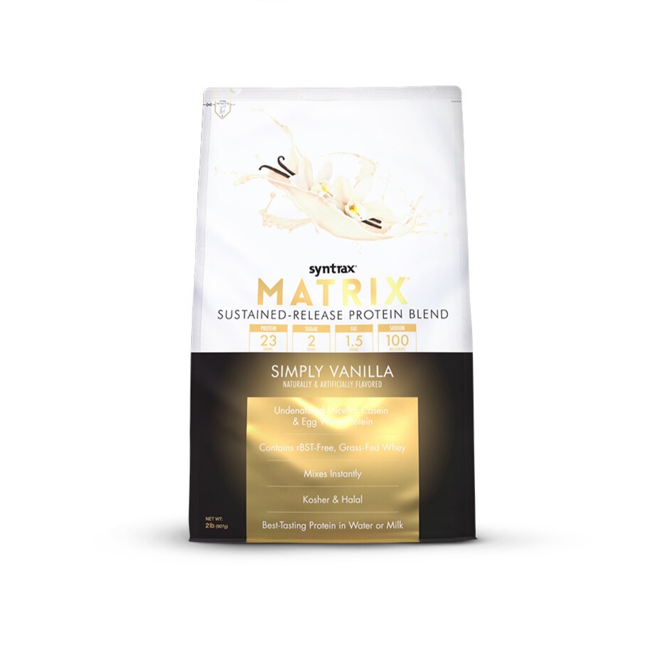 Syntrax Matrix Protein Blend Simply Vanilla 907 g/ 2 lbs เวย์โปรตีน ...